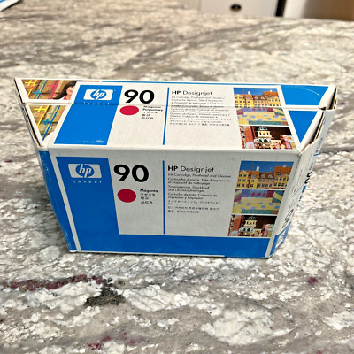 New Sealed Box OEM HP 90 Value Pack C5080A Magenta Ink Printhead ...