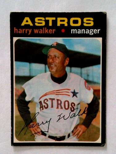 1971 O-Pee-Chee OPC baseball card #312 - Harry Walker, Houston Astros ...