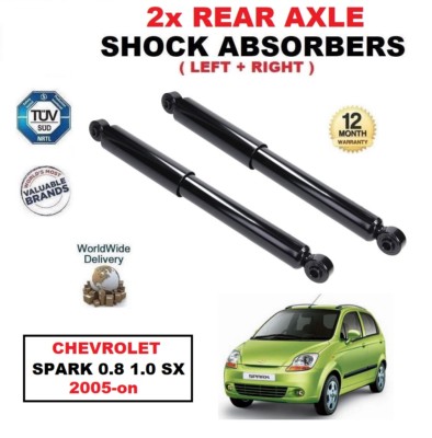 REAR LEFT and RIGHT SHOCK ABSORBERS SET fits CHEVROLET SPARK 0.8 1.0 SX ...