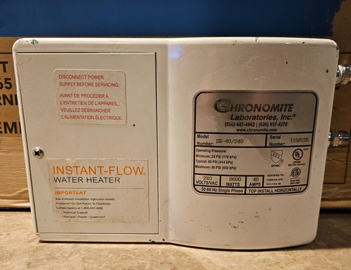 Chronomite Sr-40 240v Instant-flow SR Tankless Water Heater for sale online | eBay