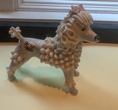 Vintage Italian Ceramic Spaghetti Dog Figurine Poodle Dog chipped Hair ...