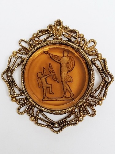 Vintage 1950's LJM Laurentian Jewelry Manufacturing CUPID INTAGLIO Pin ...