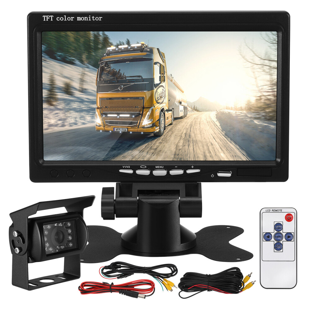 7in Waterproof HD Car Reverse Camera Monitor Night Vision Rear View ...
