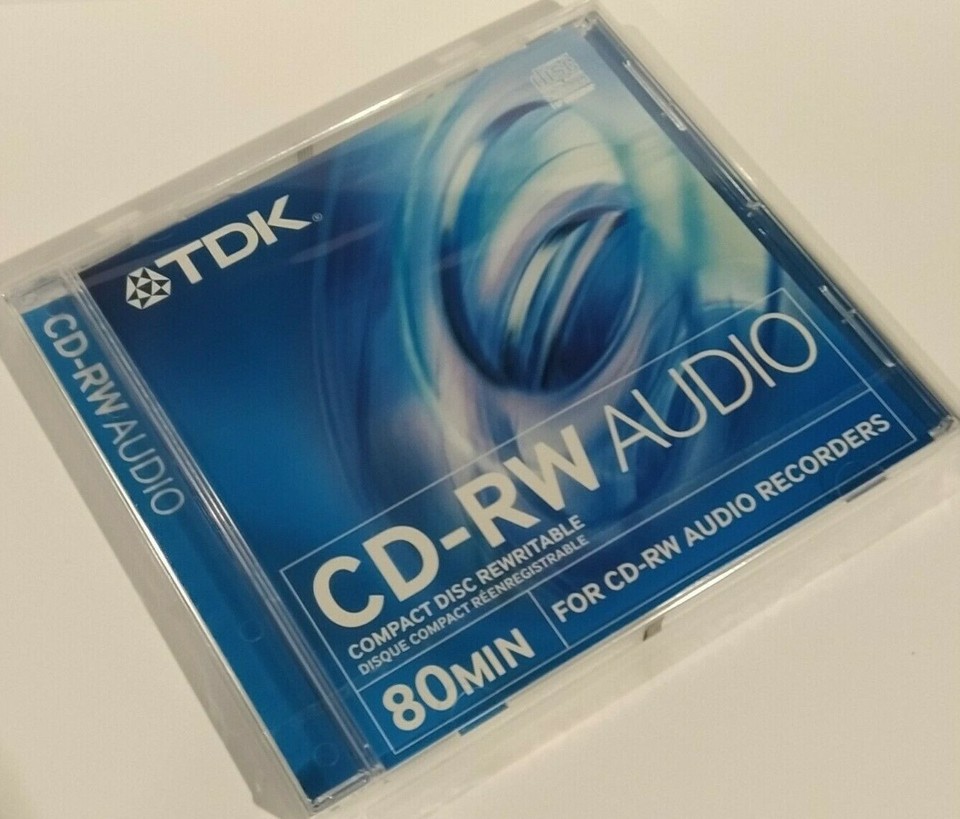 TDK CD-RW80 / CD-RWXG80JCA Audio Music 80 Min CD RW RE-WRITABLE Blank ...