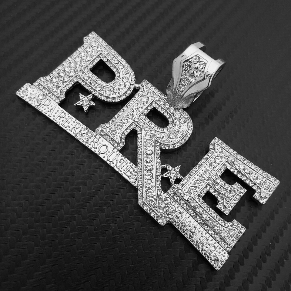 Young Dolph PRE Pendant 16" 18" 20" Iced Baguette Choker Chain Hip Hop ...