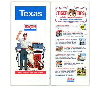 Vintage 1982 Texas Road Map – Exxon | eBay