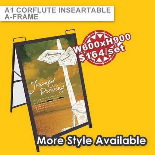 Metal A Frame With Printed Corflute Panel - 90cm W x 140cm H | eBay