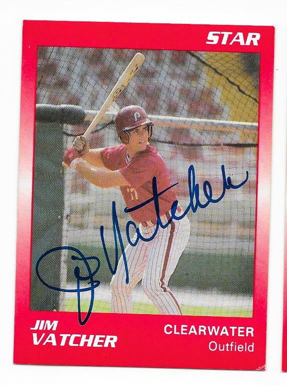 JIM VATCHER 1989 STAR AUTOGRAPHED SIGNED # 14 CLEARWATER PHILLIES | eBay