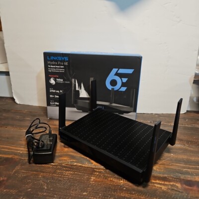 Linksys MR7500 Hydra Pro 6E AXE6600 WiFi Tri-Band Gaming Router - Black ...