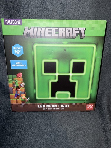 Minecraft Creeper Light Up Lamp Game Décor Green LED Night Mood Desk ...