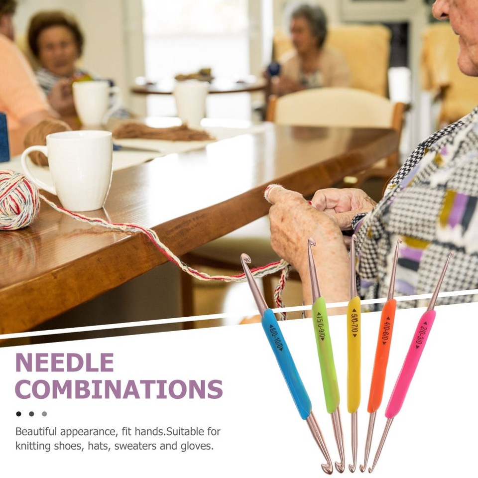 5Pcs Household Crochet Needles Sweater DIY Weaving Tools Simple ...