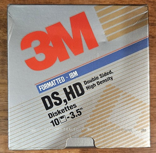 3M High Density DS, HD Formatted IBM 10-Count 5-1/4" Diskettes Disks ...
