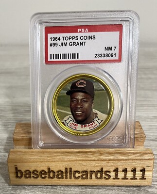 1964 Topps Coins #99 Jim Grant Cleveland Indians PSA 7 NM Near Mint i5G ...