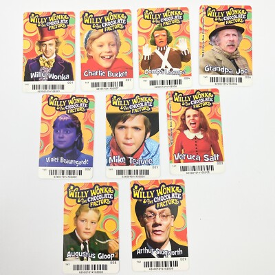 Willy Wonka & the Chocolate Factory Arcade Card Complete Set Less ...