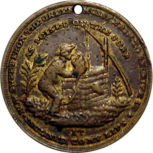 1840 Temperance Pledge Token Signed H & AWR Ashbel Wells Ridley ...