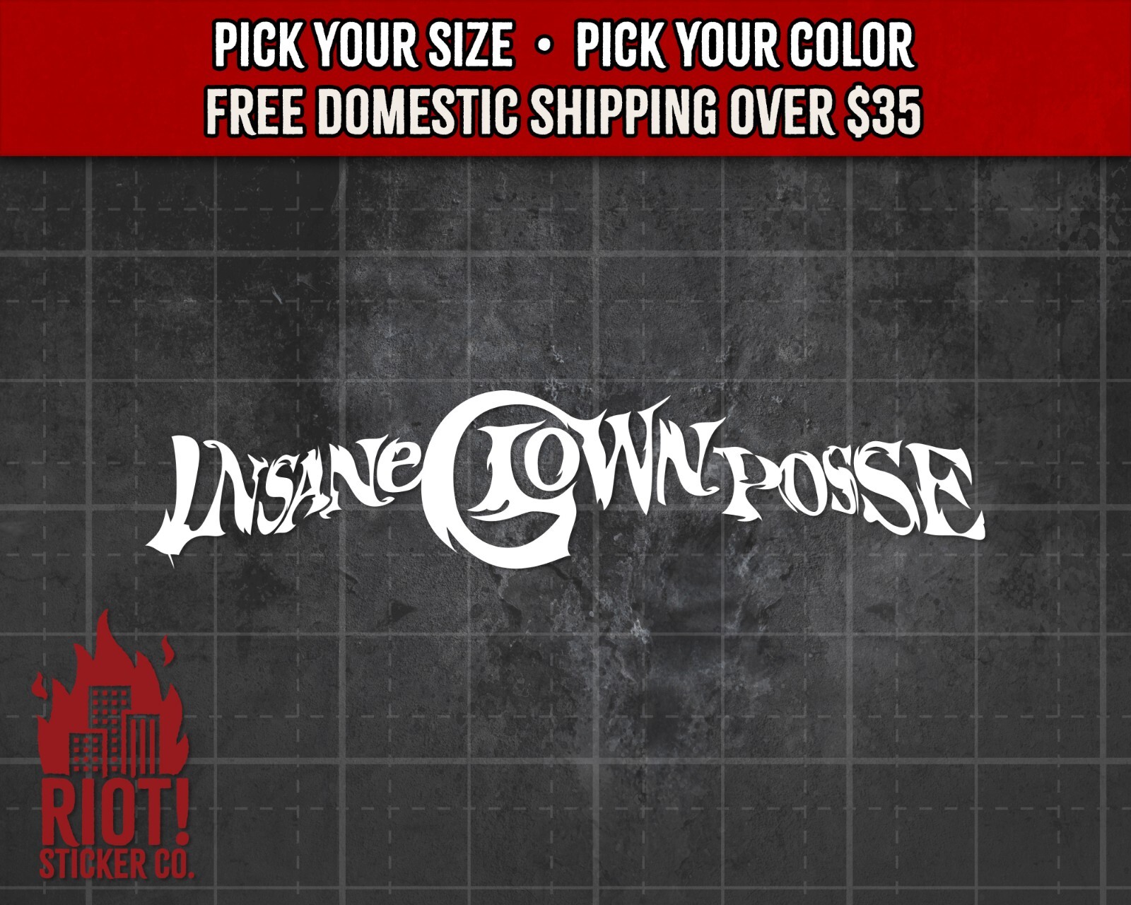 Insane Clown Posse Decal for Car Band Logo Sticker for Laptop ICP ...