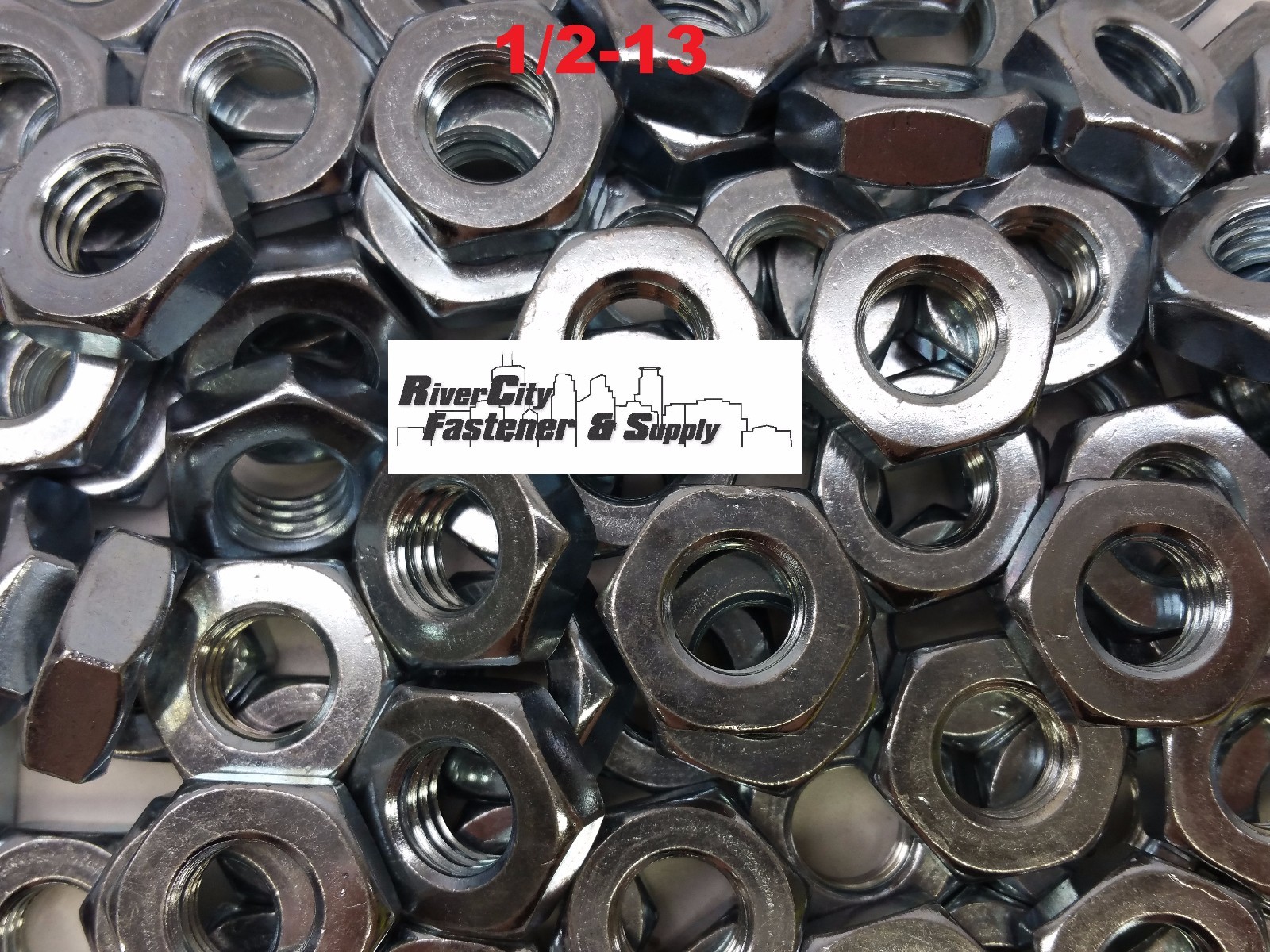 (10) 1/2-13 Heavy Hex Jam Nuts Thick Nut / Half Thick heavy 1/2x13 Zinc ...