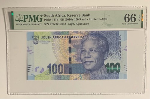SOUTH AFRICA - P 141b - 100 RAND - 2016 - PMG GEM UNC 66 EPQ - MANDELA ...