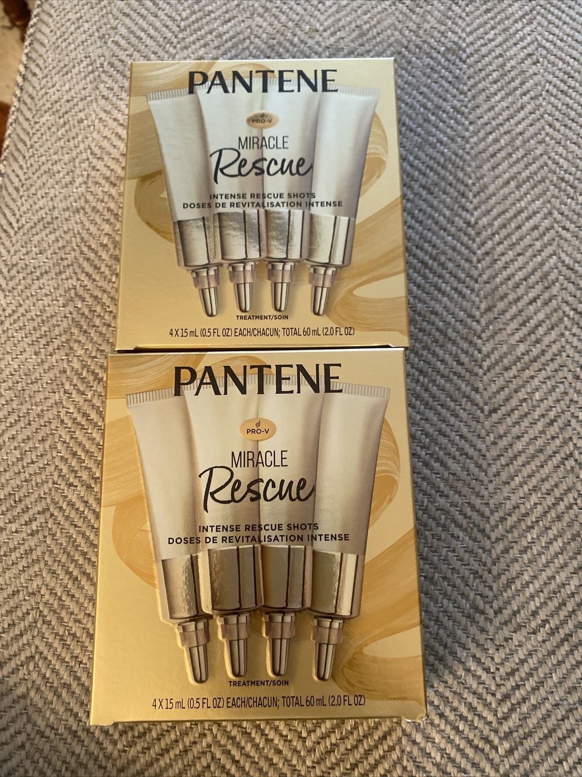 2 Pantene Miracle Intense Rescue Shots Dry Hair Treatment, 0.5 OZ,4CT ...