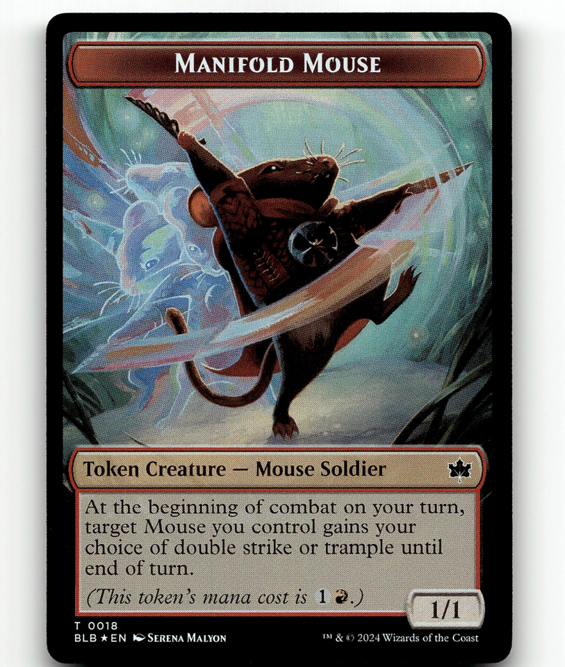 FOIL - MTG Sword Manifold Mouse Double-Sided Token - Bloomburrow | eBay