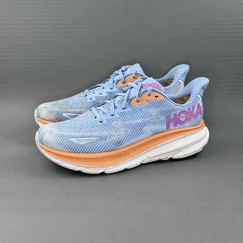 Hoka One One Womens Clifton 9 1132211 ABIW Blue Running Shoes Sneakers ...