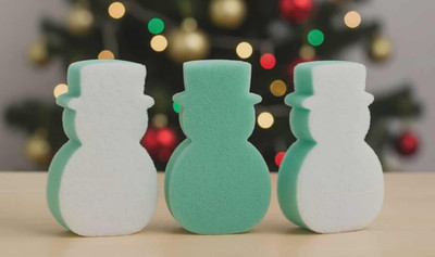 Pack of 3 Snowmen Scourers – Festive Non-Scratch Cleaning Sponges | eBay UK