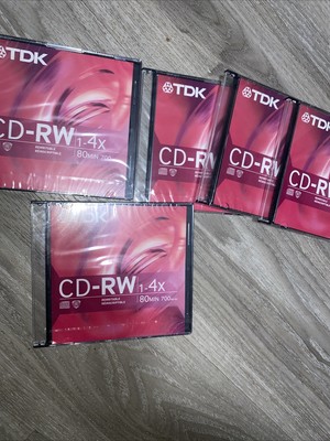 TDK CD-RW Color Rewritable 4 Pack Sealed | eBay