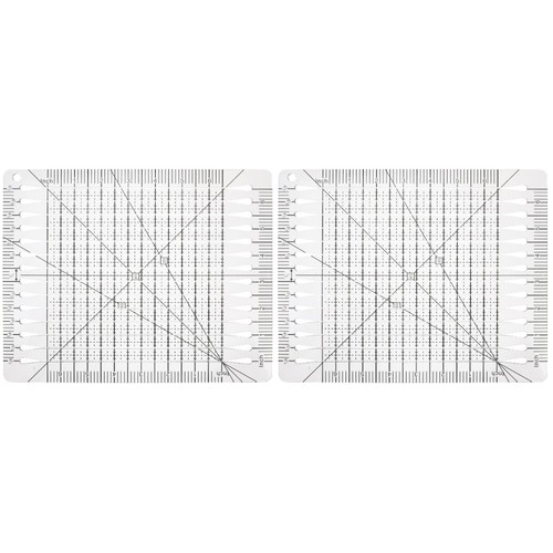 2 Pieces Sewing Templates Measuring Squares for Fabric Ruler Rulers | eBay