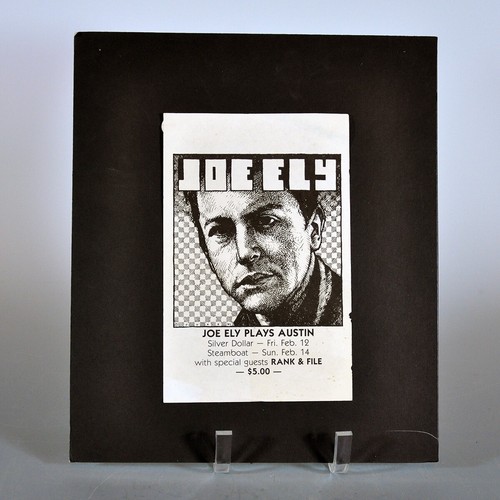 Joe Ely Plays Austin flyer - Guy Juke art - 1982 Excellent Vintage ...