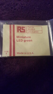RS Components - Miniature LED green 58-645-3 | eBay UK
