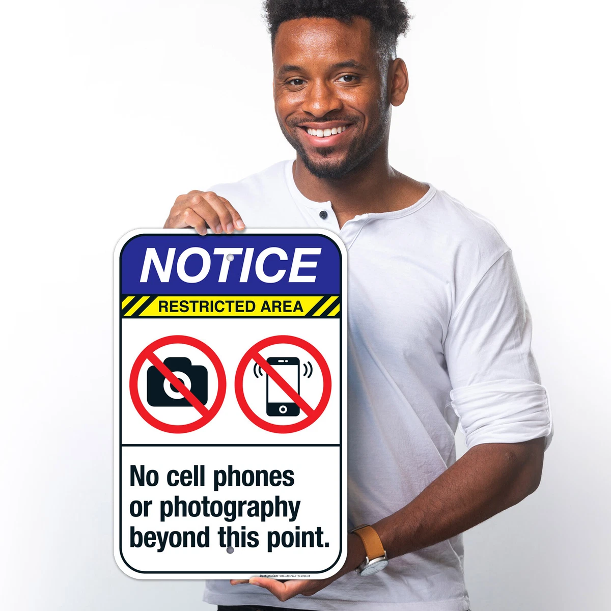 No Cell Phone Beyond This Point Sign