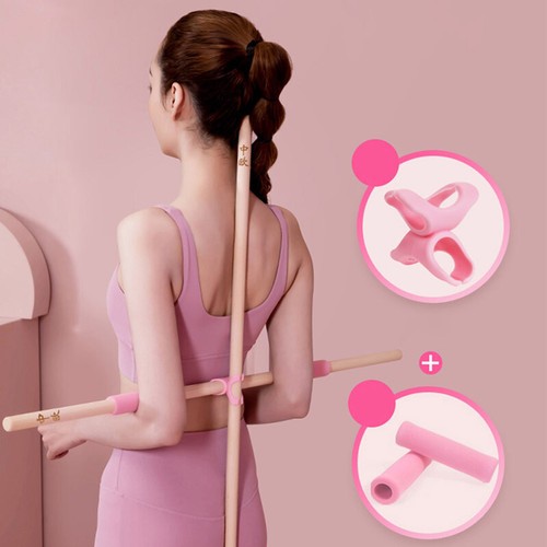Wooden Yoga Pole Open Shoulder Beauty Back Posture Corrector Multipurp`` | eBay Australia