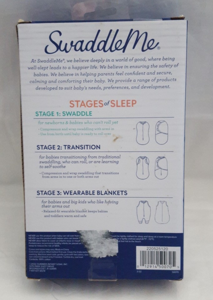 Swaddle Me Baby Easy Change Sleep Swaddle - Stage 1 (0-3 Months) - NIB ...