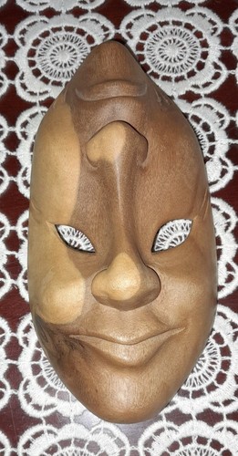 Unique Wood Mask "Happy & Sad" Mask Mood Indicator Wood Wall Art ...