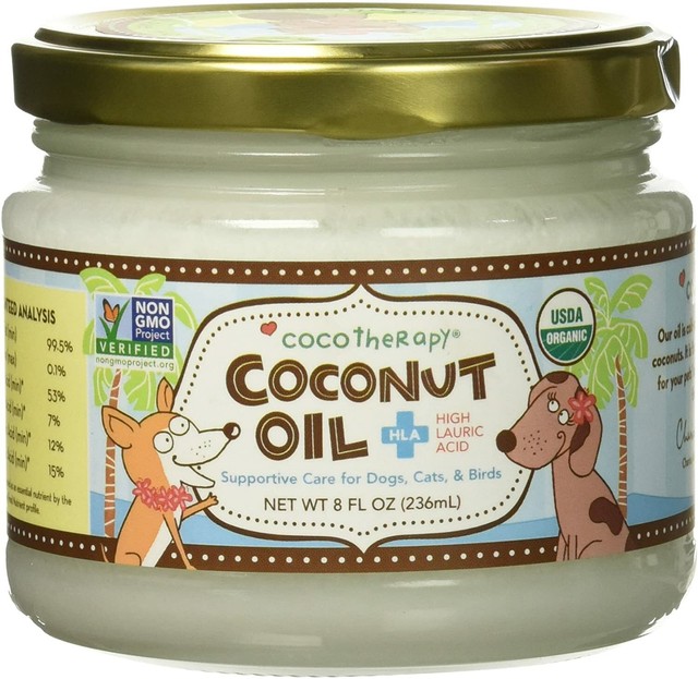 Cocotherapy Organic Virgin Coconut Oil 8 Oz for Dogs and Other Pets 100 ...