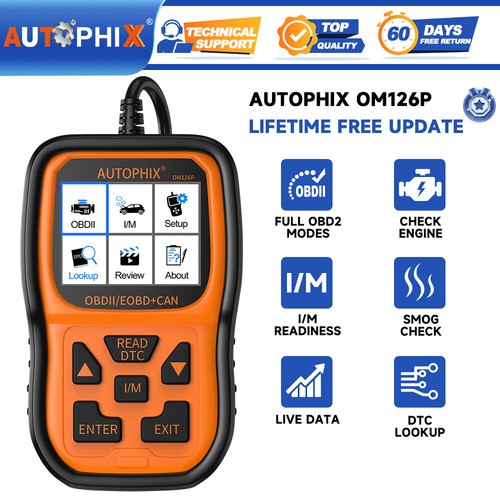 AUTOPHIX OM126P OBD2 Scanner Automotive Code Reader Engine Fault ...