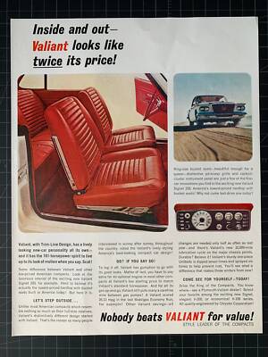 Vintage 1961 Valiant Signet 200 Interior Print Ad | eBay