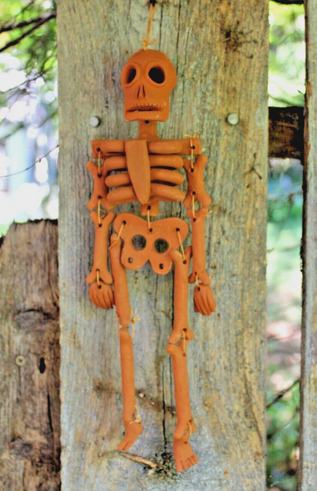 Red Clay Skeleton Day of the Dead Articulated Handmade Atzompa Oaxaca ...