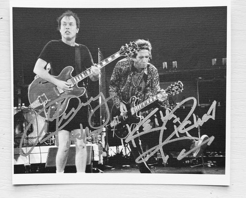 Keith Richards+Angus Young, tolles Foto, original signiert von den ...