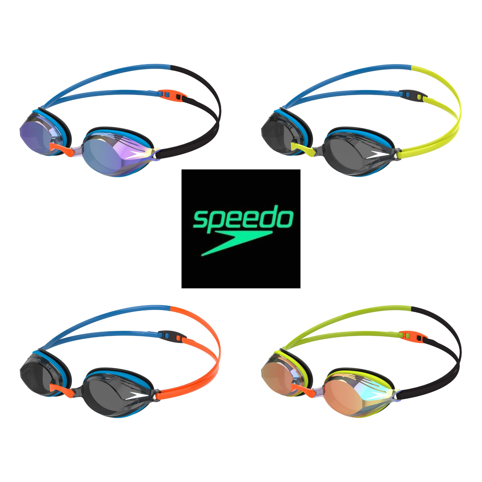 SPEEDO VENGEANCE SENIOR SWIMMING GOGGLES ANTI FOG COMPETITION RACING | eBay