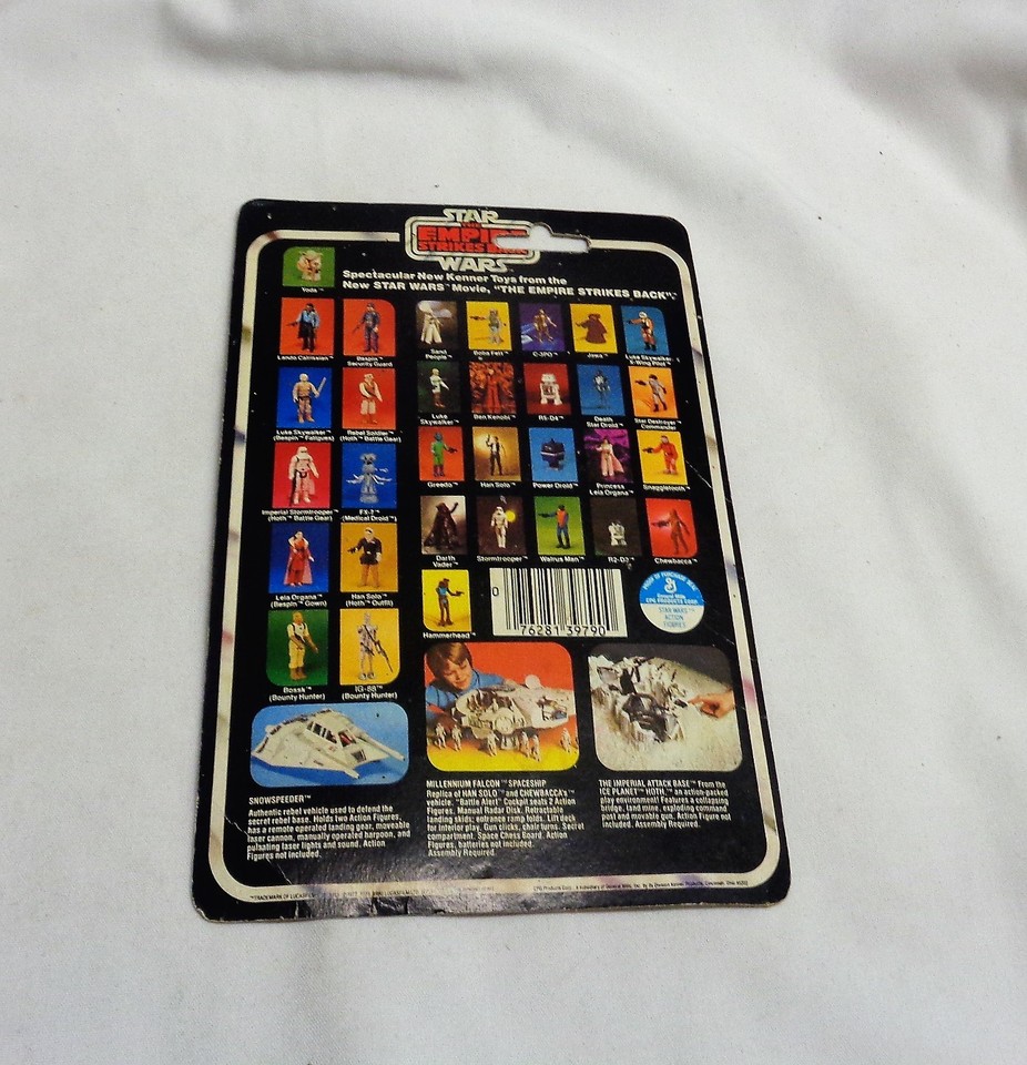 Vintage 1980 Star Wars ESB Hoth Han Solo 32 Cardback Card Uncut ...