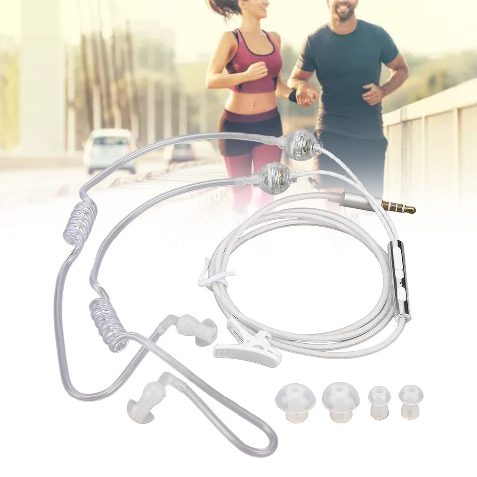 Air Tube Headphones Universal 3.5mm Bilateral Air Tube Earbuds Anti ...