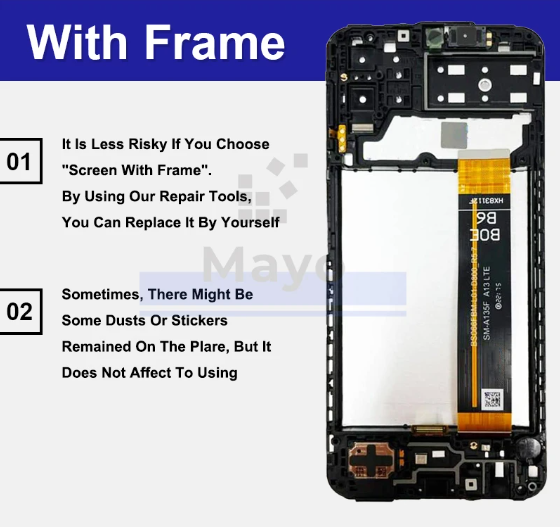 LCD Display Touch Screen Digitizer Frame For Samsung Galaxy M13 4G SM ...