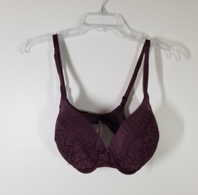 Victoria's Secret Body By Victoria Lined Perfect Coverage Maroon Lace ...