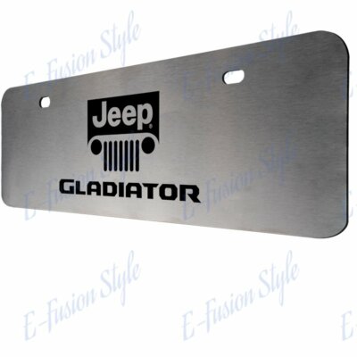 For JEEP GLADIATOR Stainless Steel Laser Etched Logo Chrome License ...