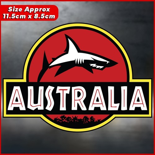 Jurassic Park Australia Shark Sticker Straya Aussie Funny Laptop Car ...