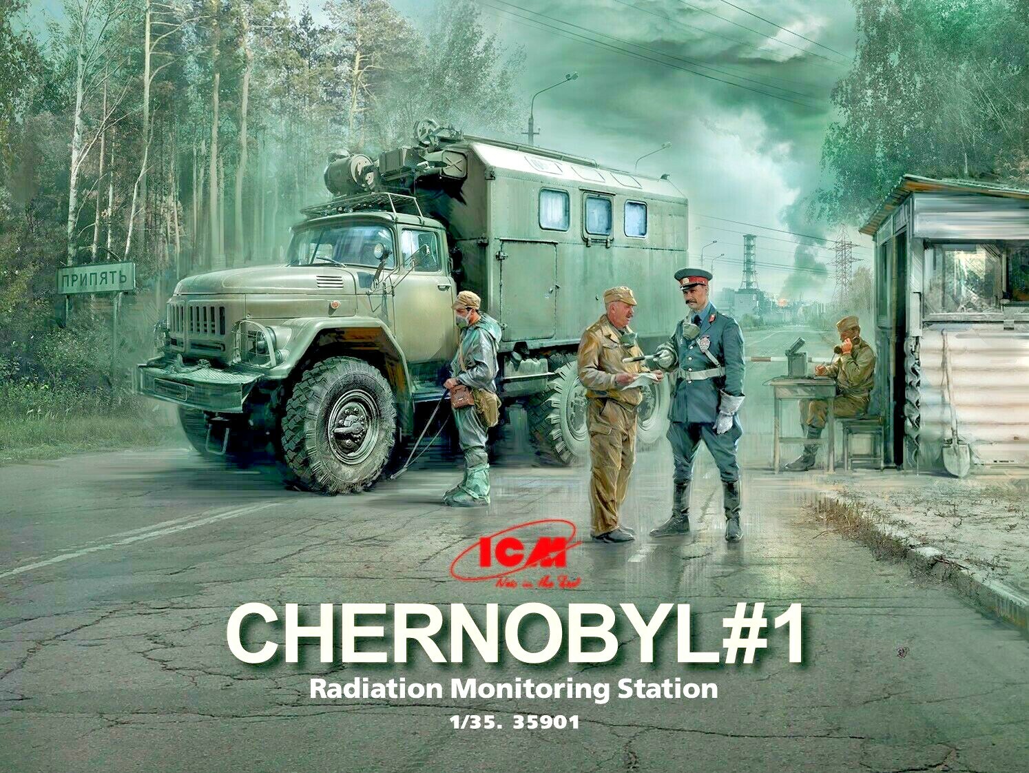 ICM 35901 Chernobyl#1 Radiation Monitoring Station 1/35 scale plastic ...