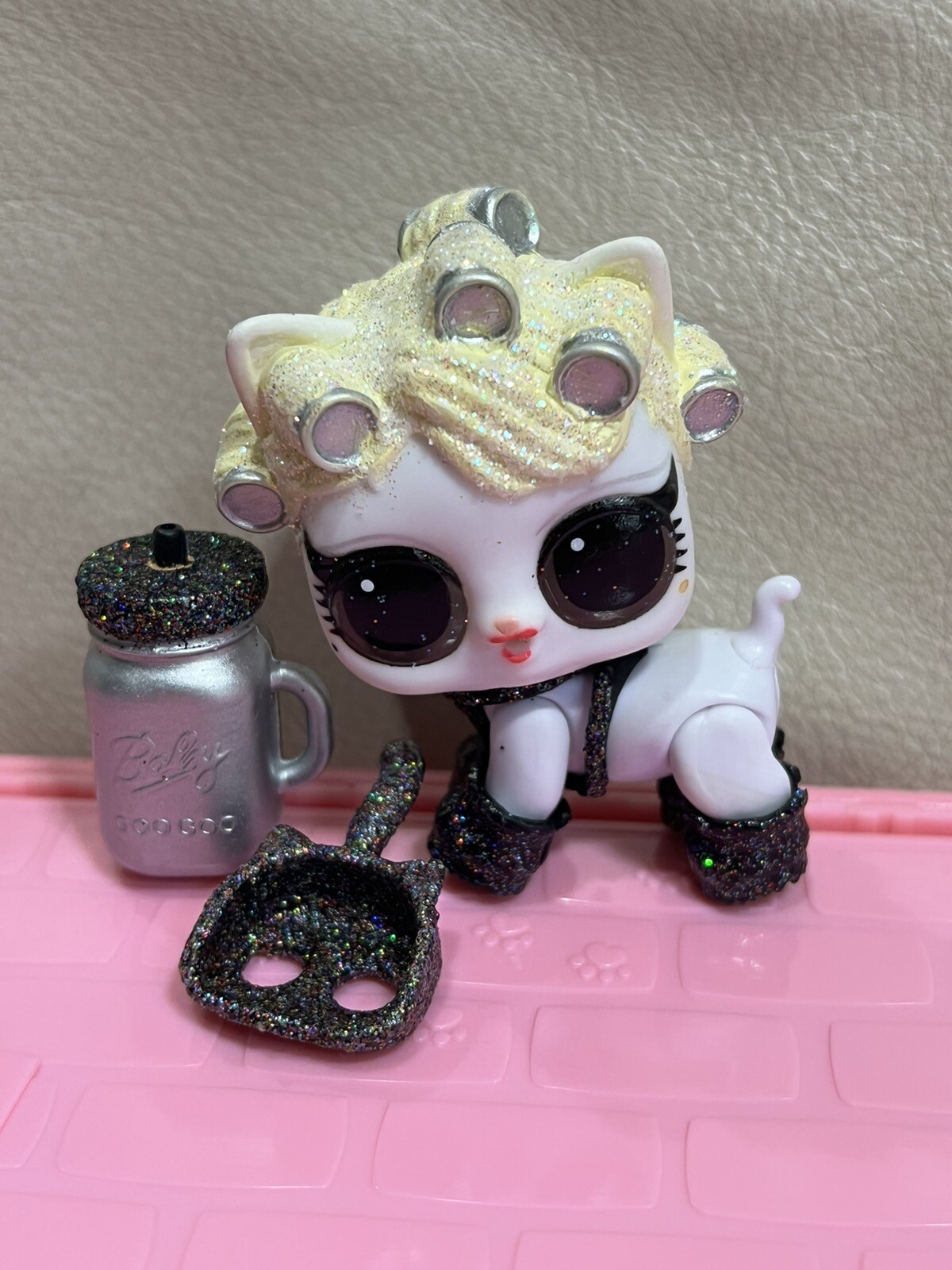 LOL Surprise Fuzzy Pets GOLD GOO GOO MEW MEW 037 RARE L.O.L With Fuzz ...