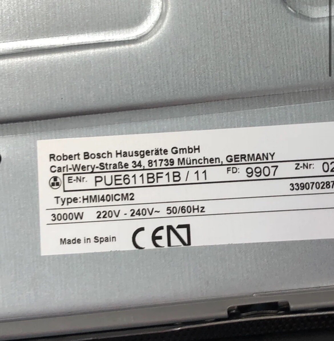 Bosch PUE611BF1B 59cm Frameless Four Zone Induction Hob - Black for ...