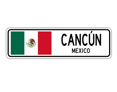 Cancun, Mexico Street Sign Mexican Flag City Country Road Wall Gift | eBay